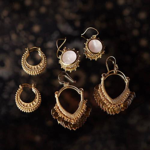 Gold Round Earrings Designs